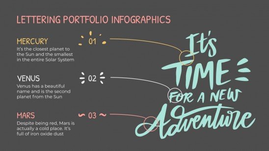 Lettering Portfolio Infographics | Google Slides & PPT theme