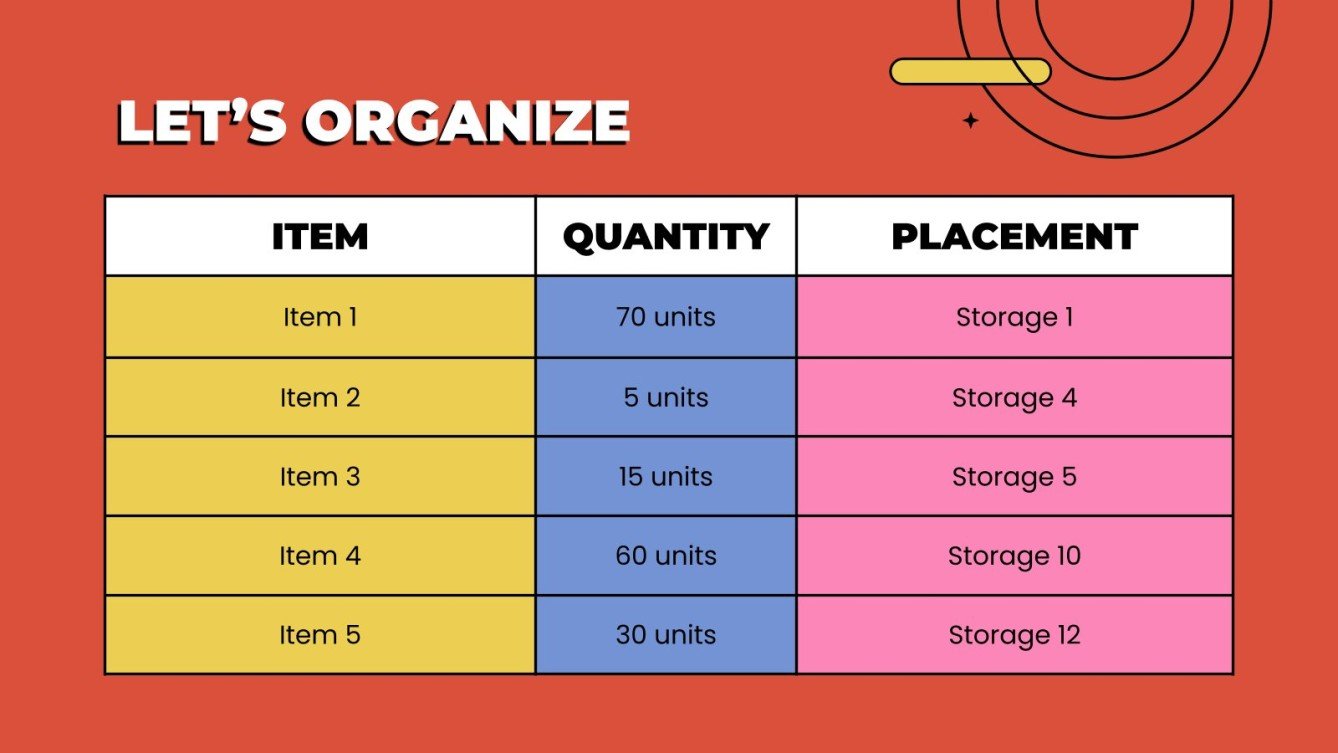 Storage Organization Ideas Newsletter | Google Slides & PPT
