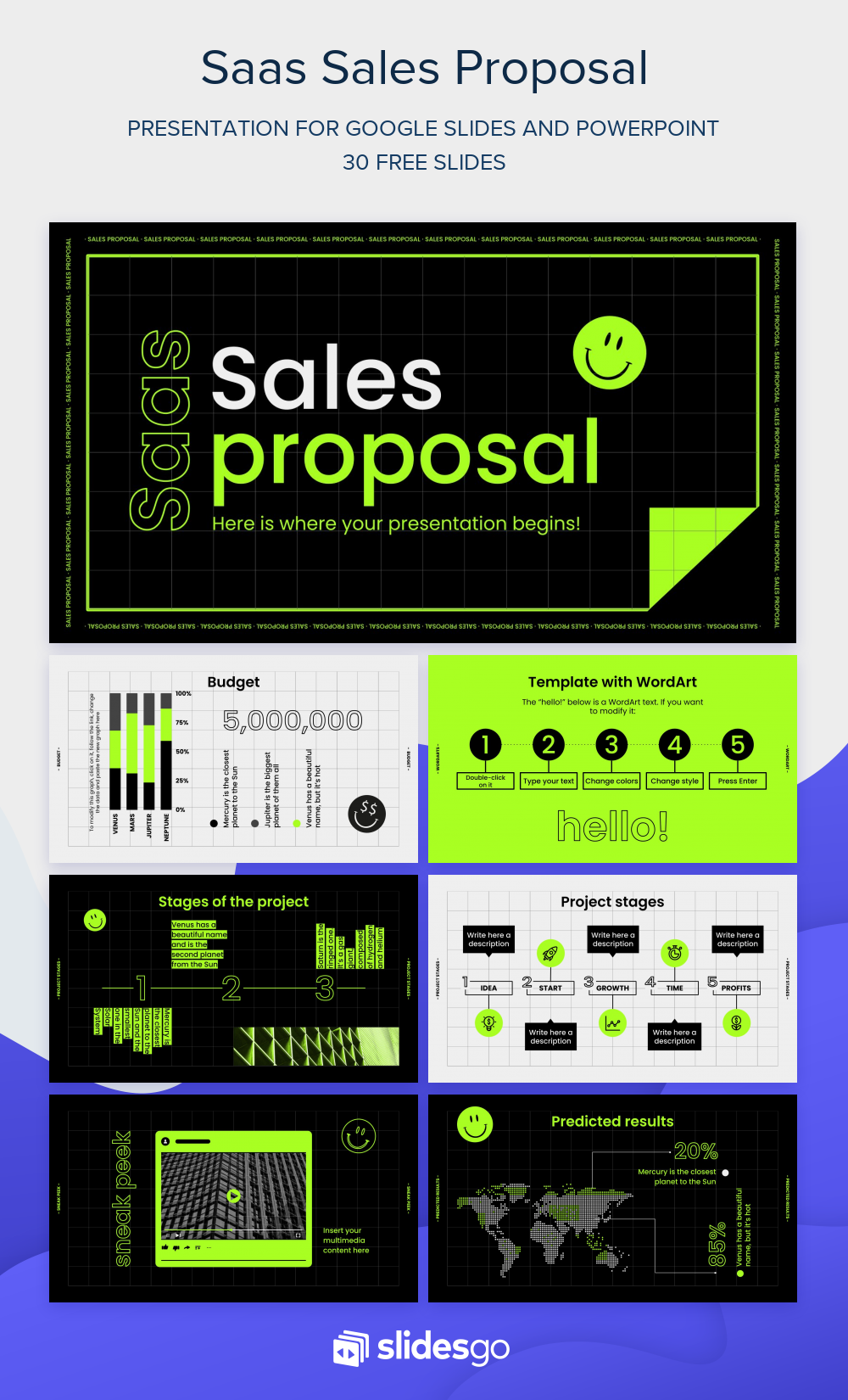 Saas Sales Proposal | Google Slides and PowerPoint template