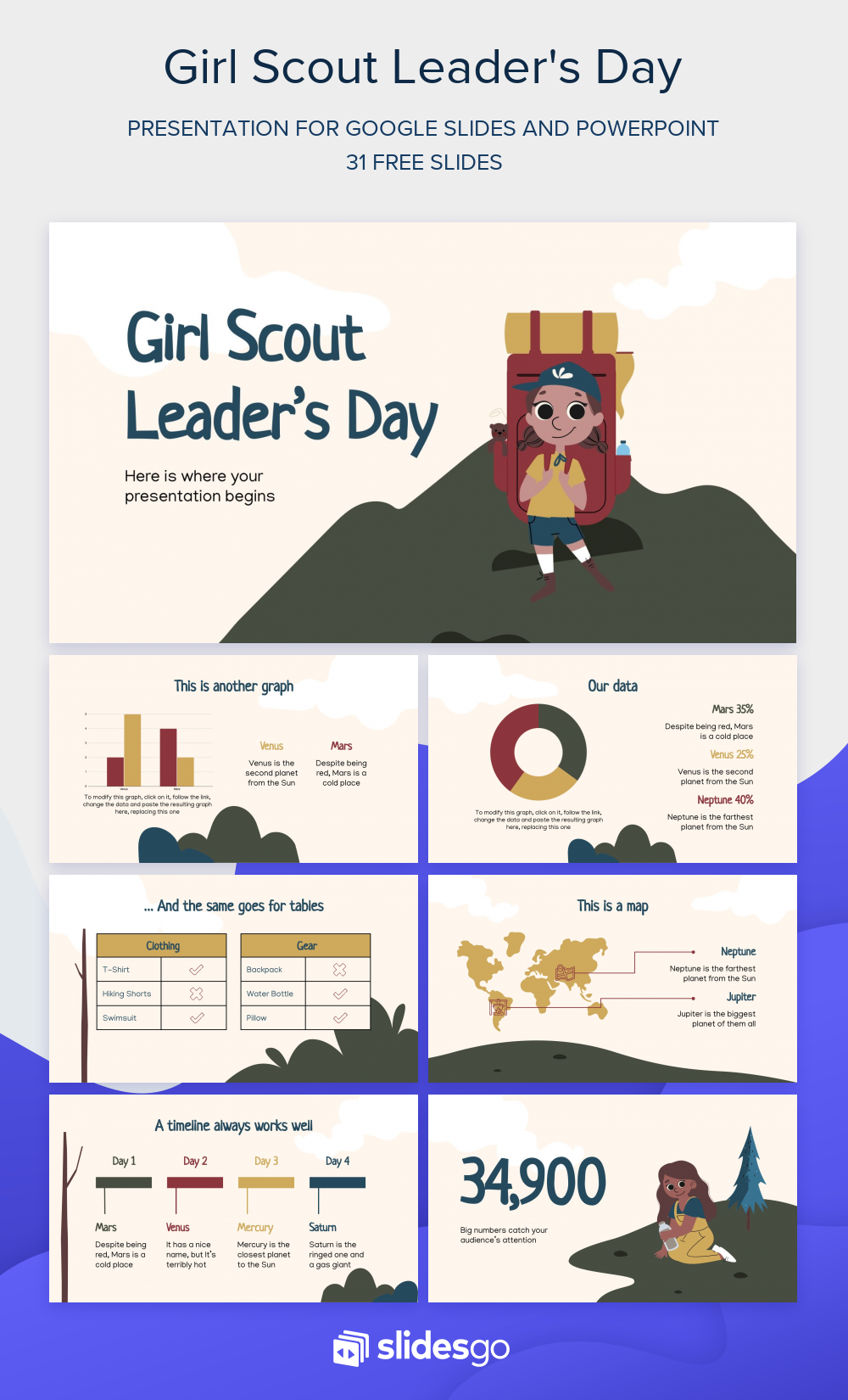 Girl Scout Leader's Day | Google Slides & PowerPoint template