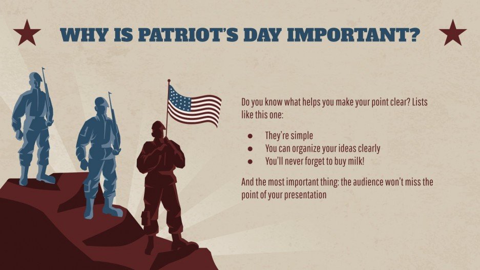 Patriot's Day | Template for Google Slides and PowerPoint