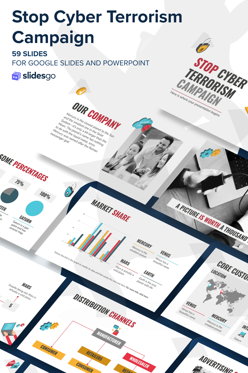 Stop Cyber Terrorism Campaign | Google Slides & PPT