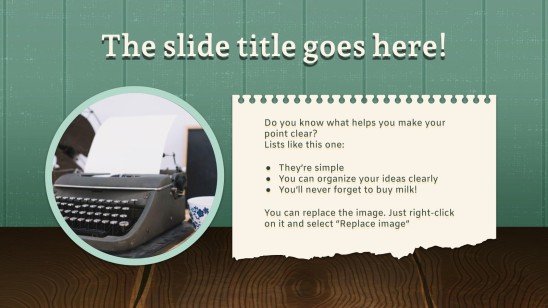 Hipster Typewriter Style Minitheme | Google Slides & PPT