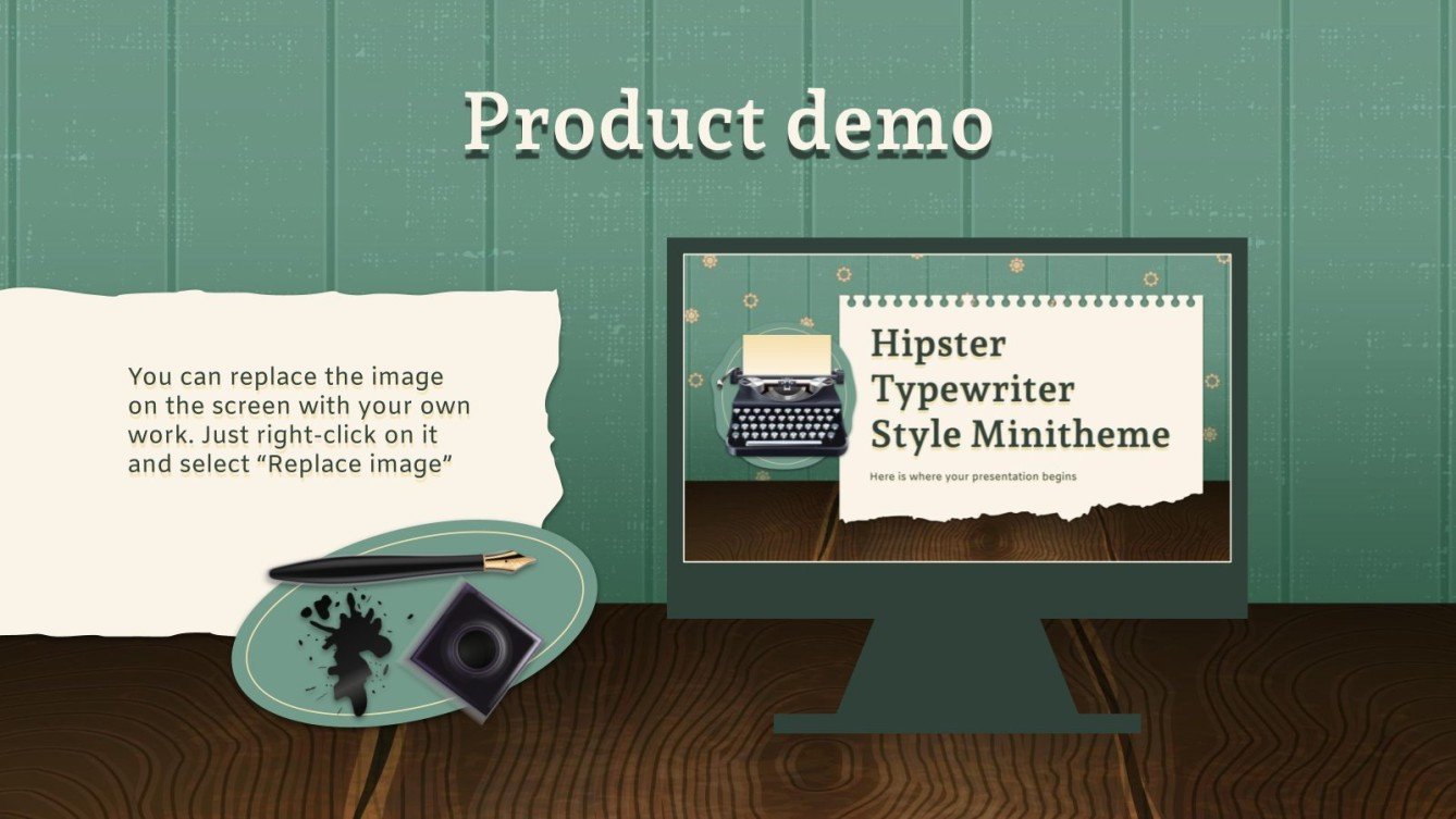 Hipster Typewriter Style Minitheme | Google Slides & PPT