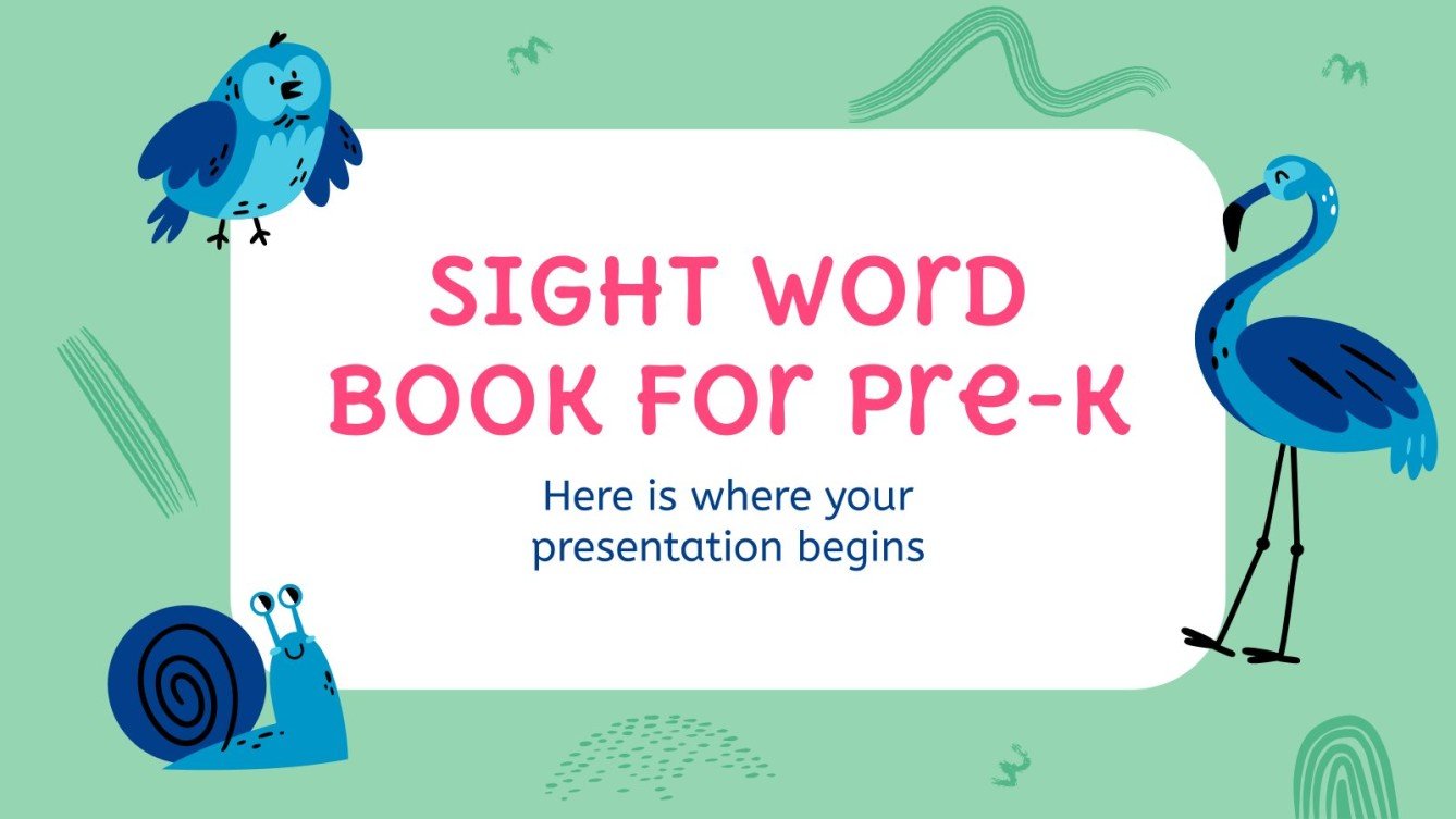 Sight Word Book for Pre-K | Google Slides & PPT template