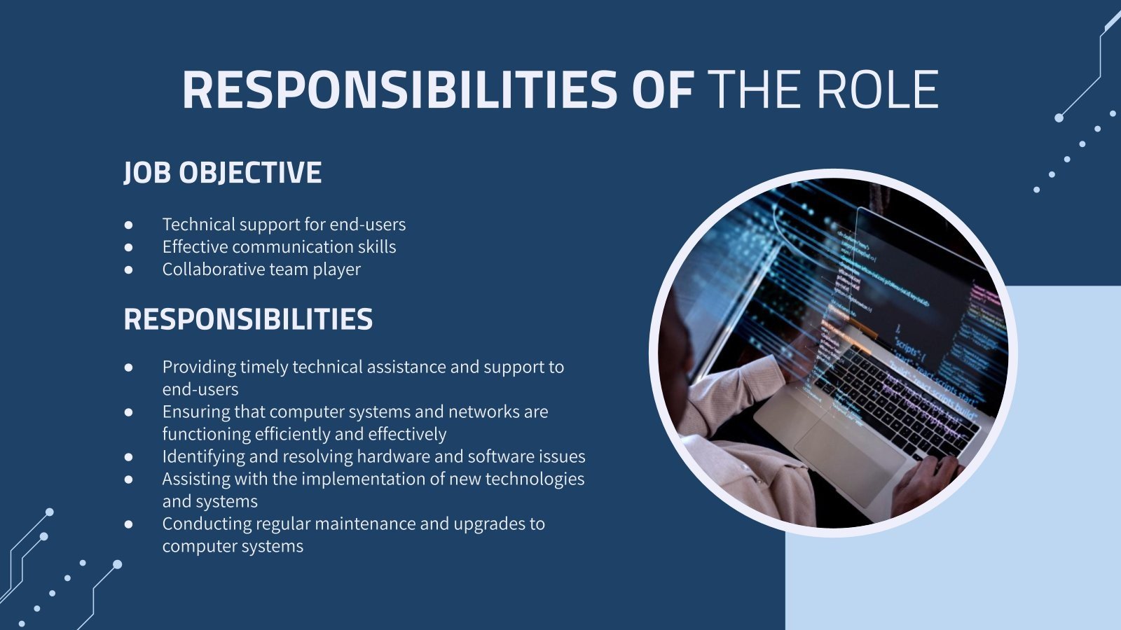 IT Support Specialist Job Description | Google Slides & PPT