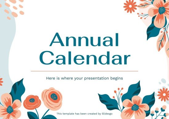 Calendario anual | Google Slides y PowerPoint