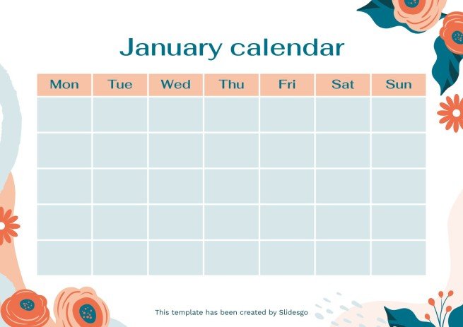 Calendrier annuel | Google Slides et PowerPoint