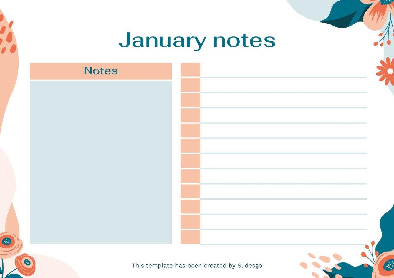 Calendrier annuel | Google Slides et PowerPoint