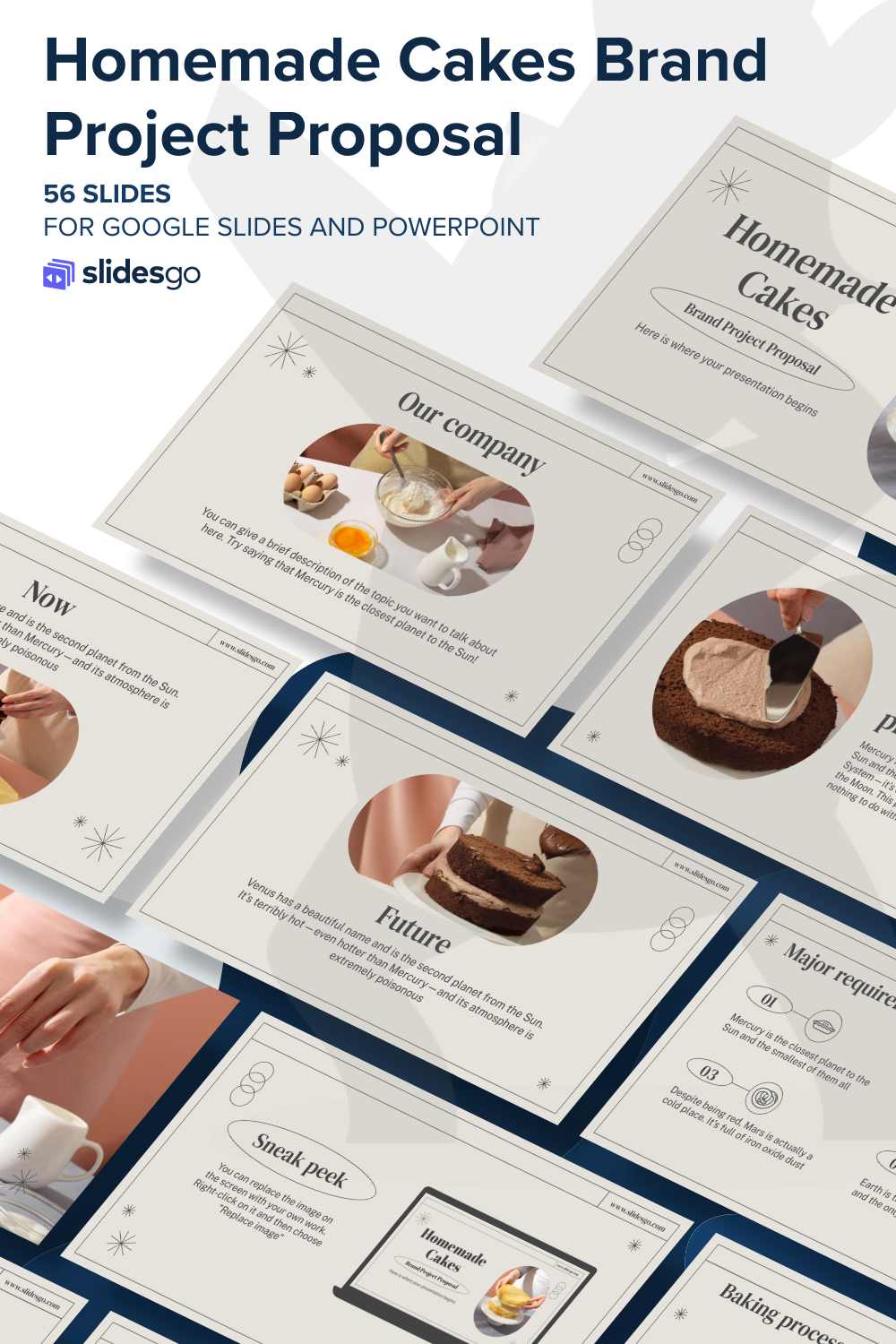 Homemade Cakes Brand Project Proposal | Google Slides