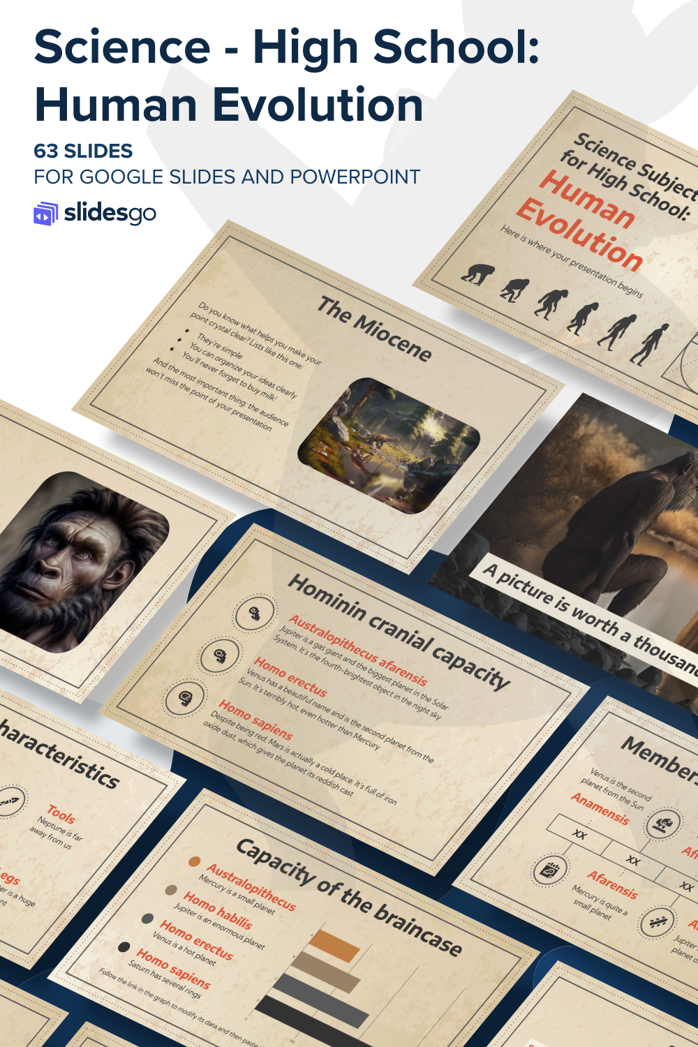 Science for High School: Human Evolution | Google Slides
