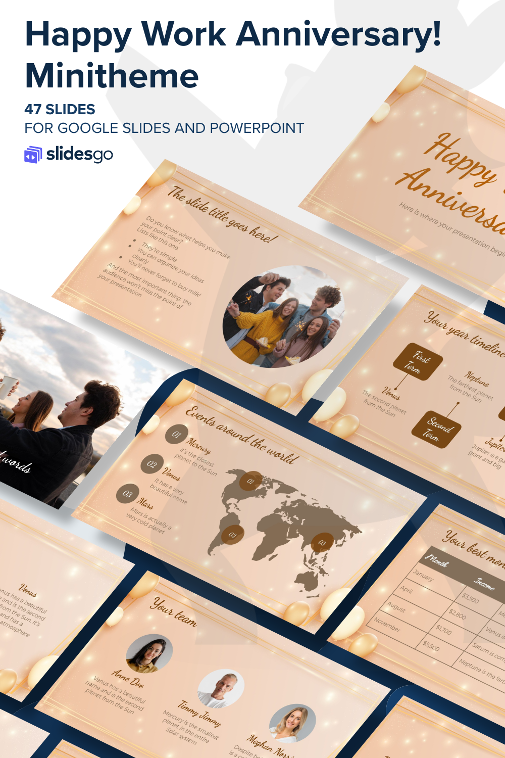 Happy Work Anniversary! Minitheme | Google Slides & PPT