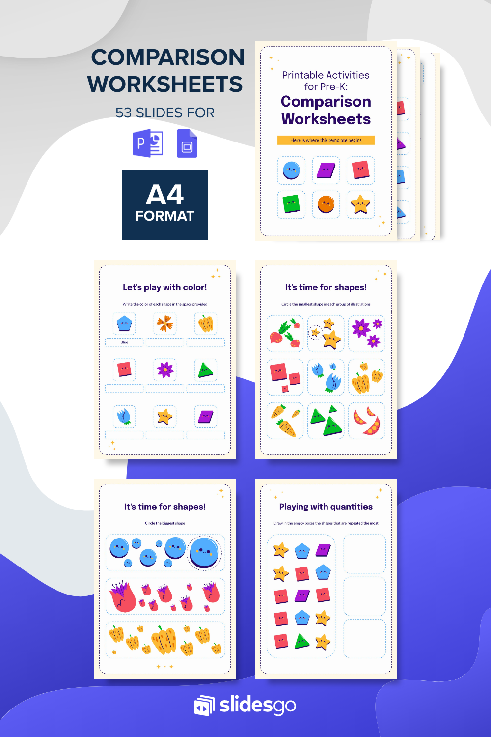 Printable Activities for Pre-K: Comparison Worksheets
