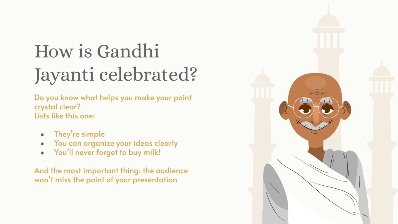 Gandhi Jayanti Celebration | Google Slides & PowerPoint