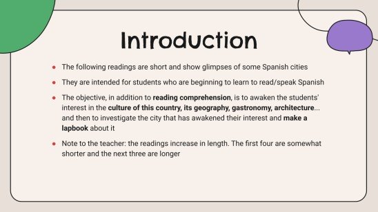Reading Comprehension set in Spanish Cities