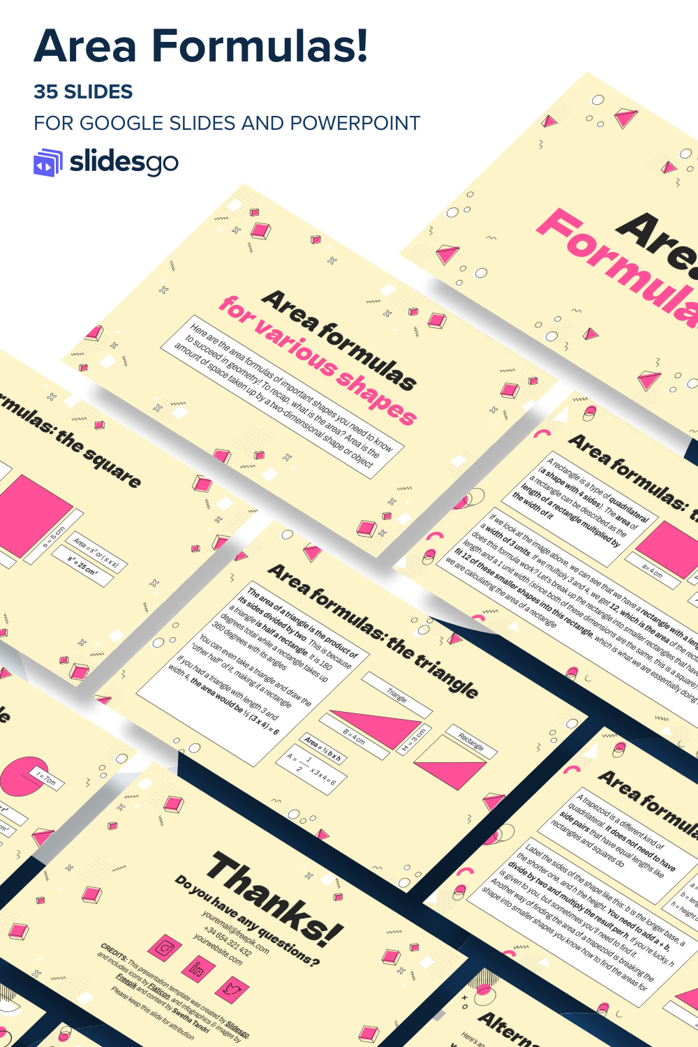 Area Formulas! | Google Slides & PowerPoint Template