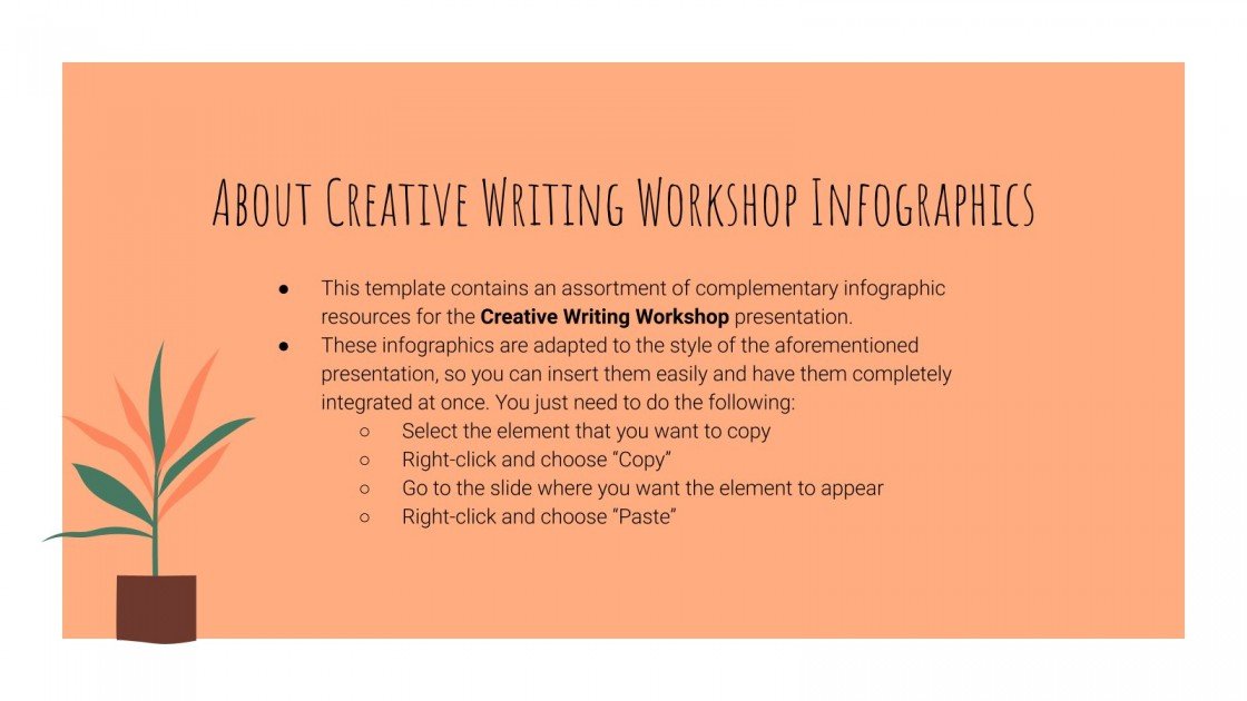 Creative Writing Workshop Infographics | Google Slides & PPT