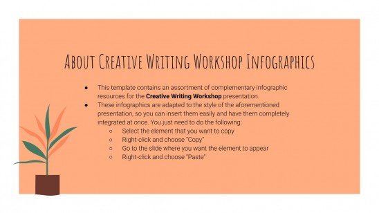 Creative Writing Workshop Infographics | Google Slides & PPT
