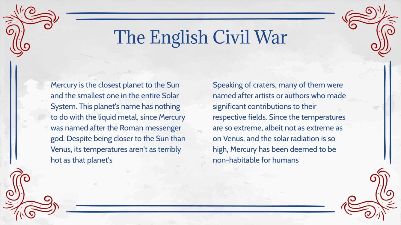 English Civil War | Google Slides & PPT