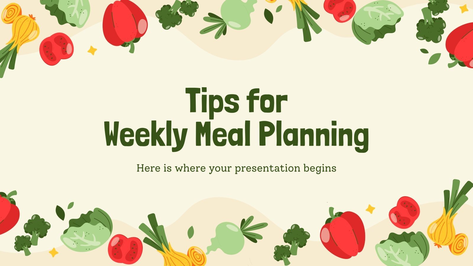 Tips for Weekly Meal Planning | Google Slides & PowerPoint