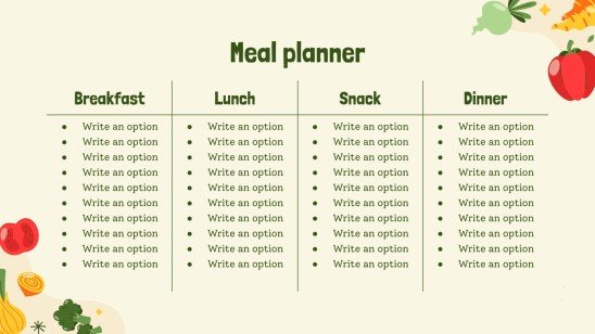 Tips for Weekly Meal Planning | Google Slides & PowerPoint