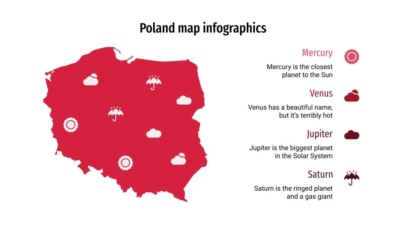 Mapas infográficos de Polonia | Google Slides y PowerPoint