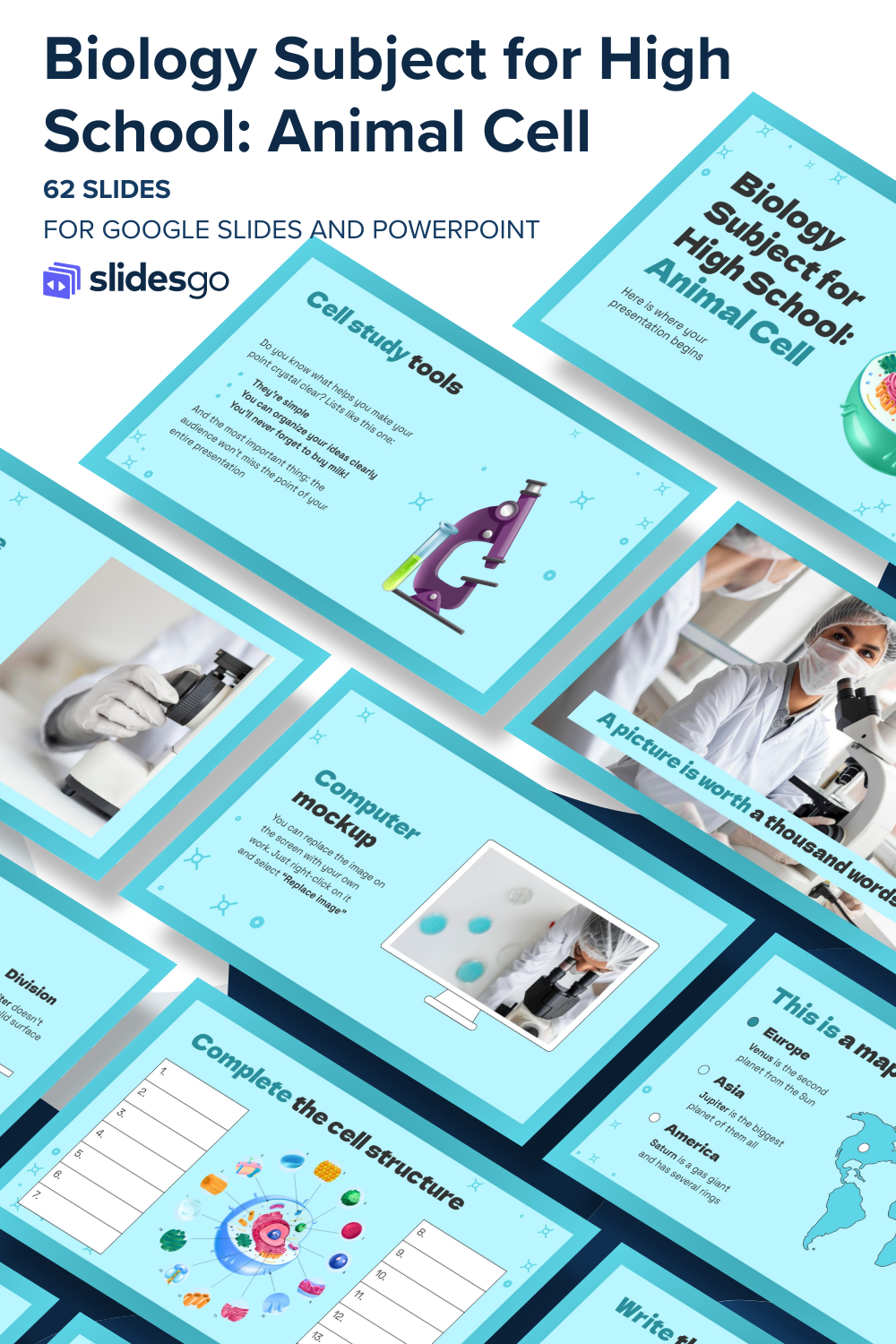 Biology Subject for High School: Animal Cell | Google Slides