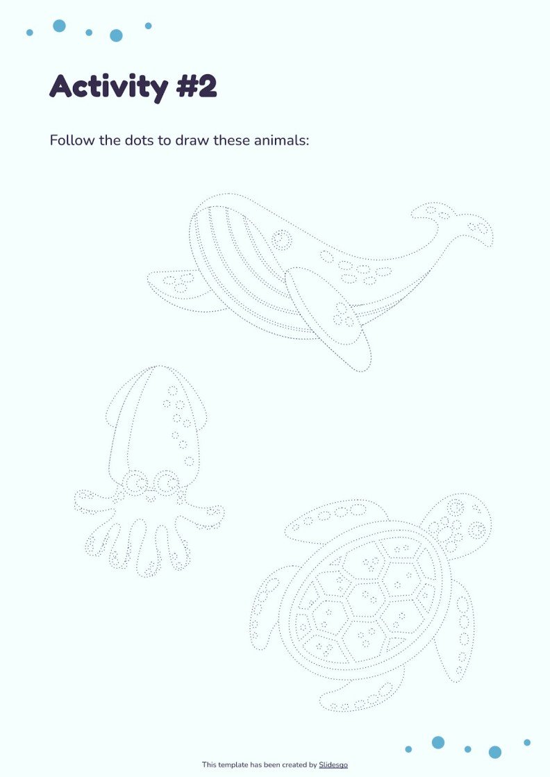 Printable Sea Animals Activities for Pre-K | Google Slides