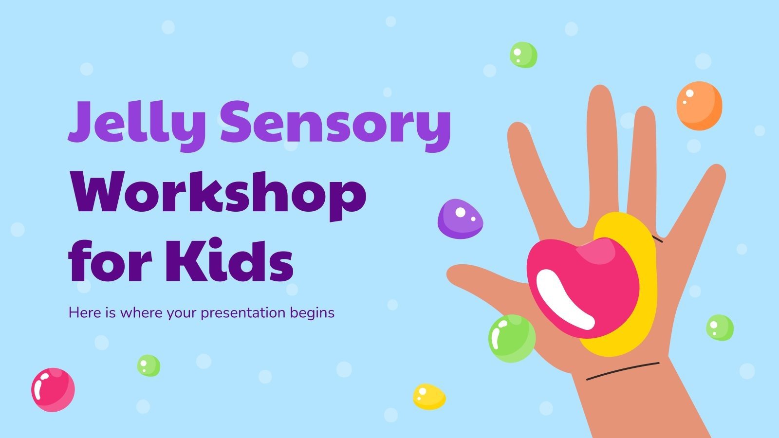 Jelly Sensory Workshop for Kids | Google Slides & PPT