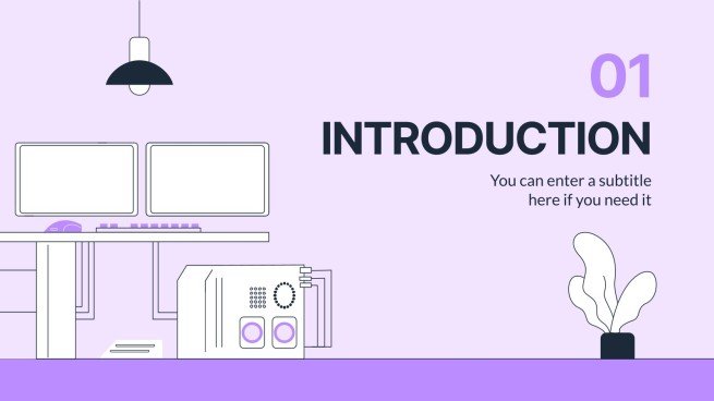Minimalist Computer Set-Up Designs | Google Slides & PPT