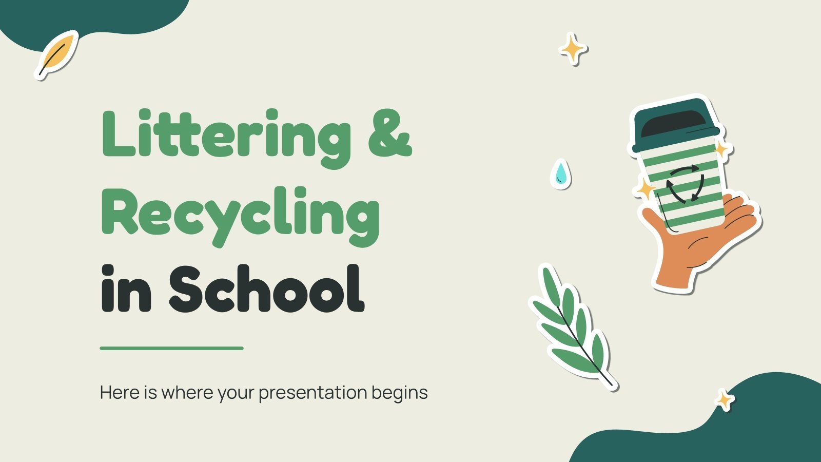 Kostenlose Google Slides & PowerPoint Designs über Recycling
