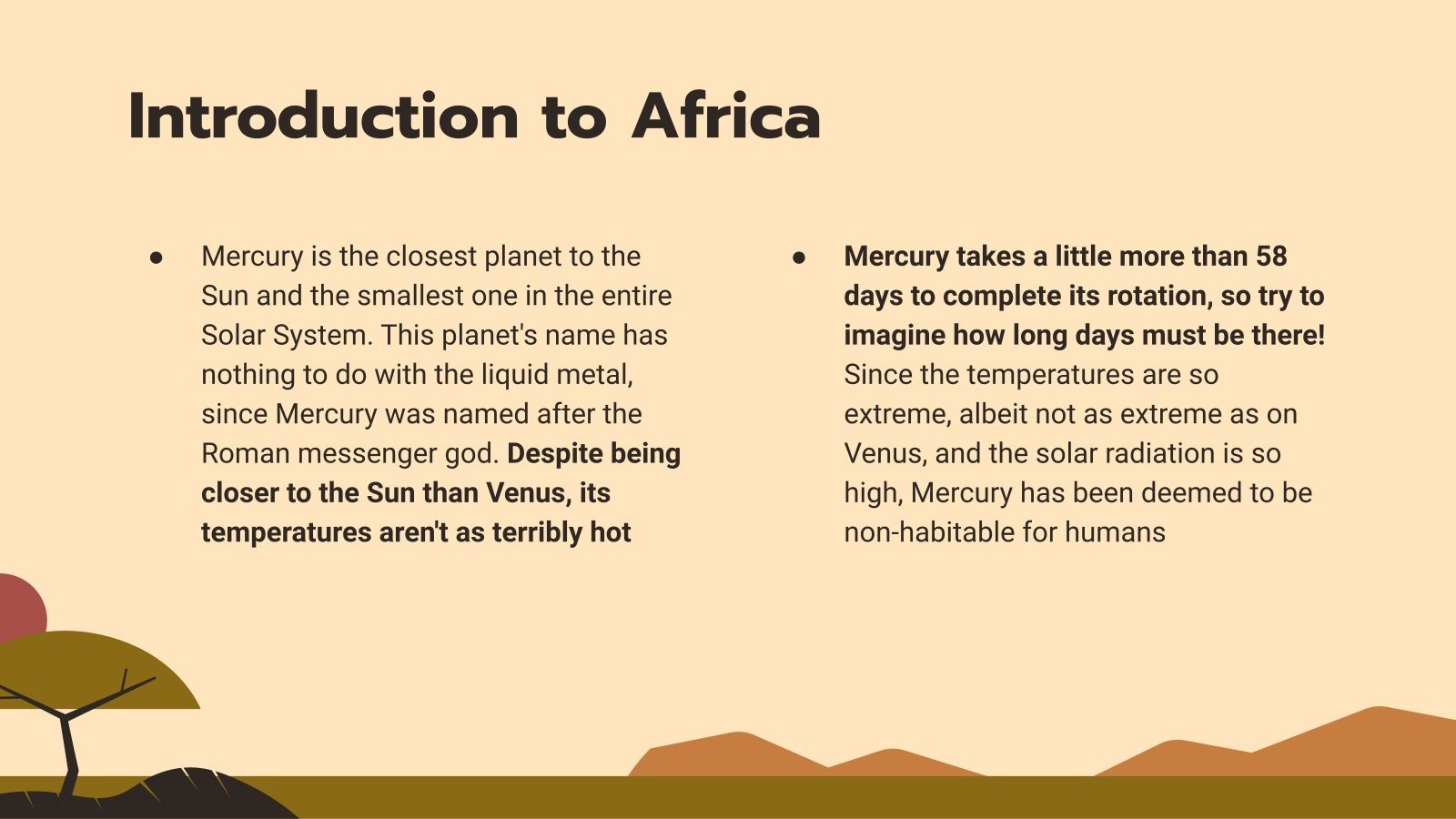 Geography Lesson for Middle School: Africa | Google Slides