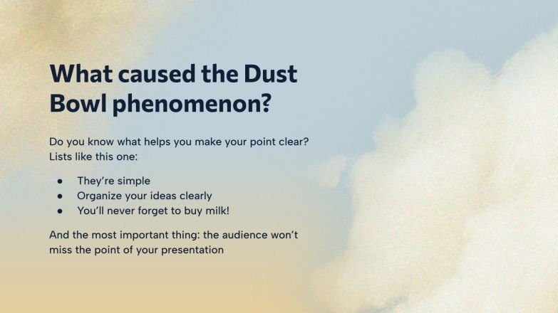 US History Subject for Middle School: Dust Bowl