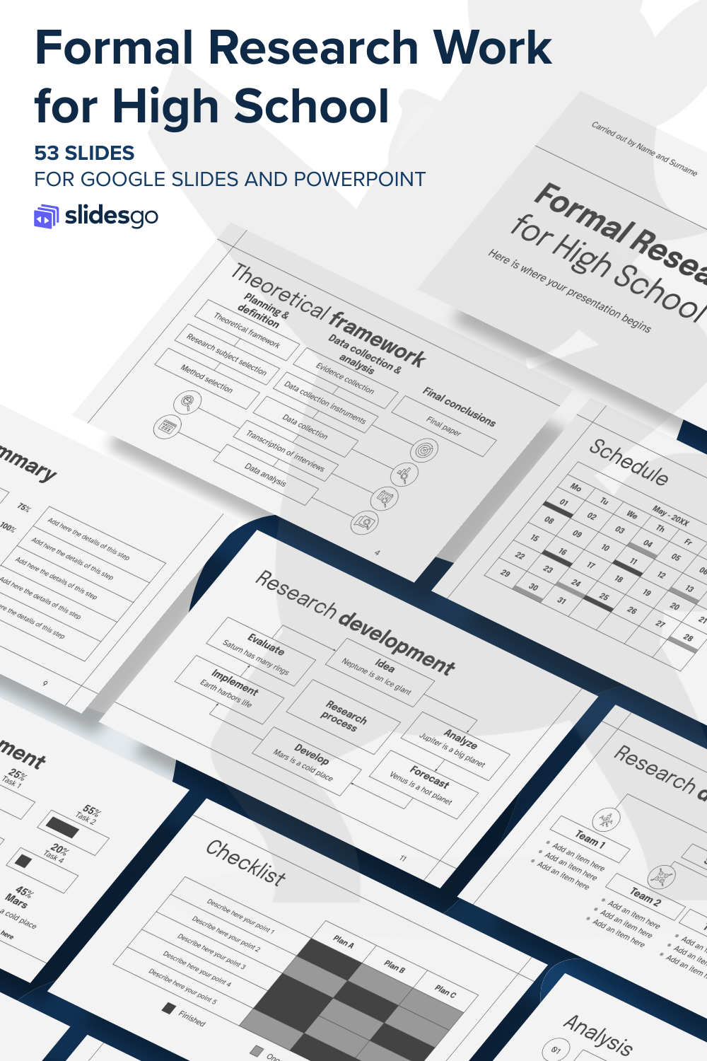 Formal Research Work for High School | Google Slides & PPT