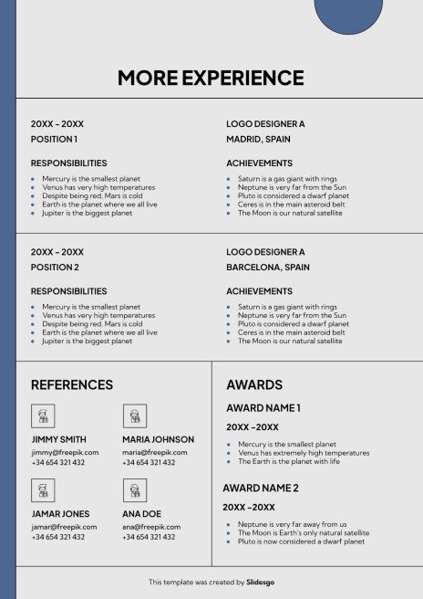 Logo Designer Resume | Google Slides & PowerPoint