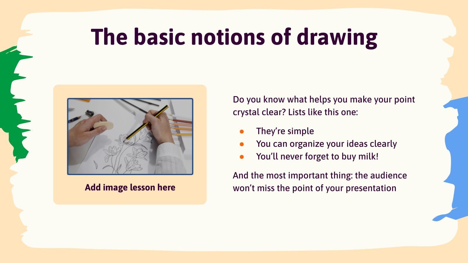 Pencil Strokes Lesson for Elementary | Google Slides & PPT