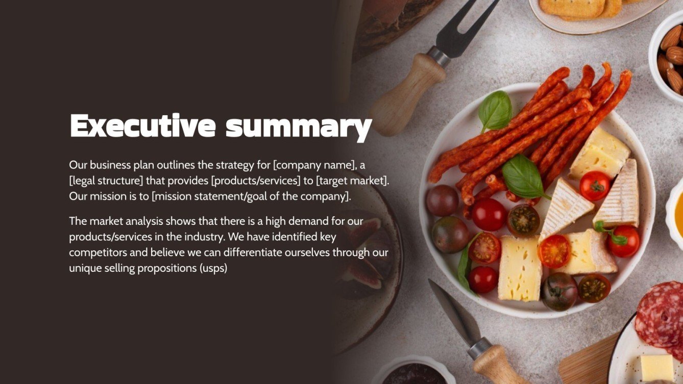 F&B (Food & Beverage) Business Plan | Google Slides