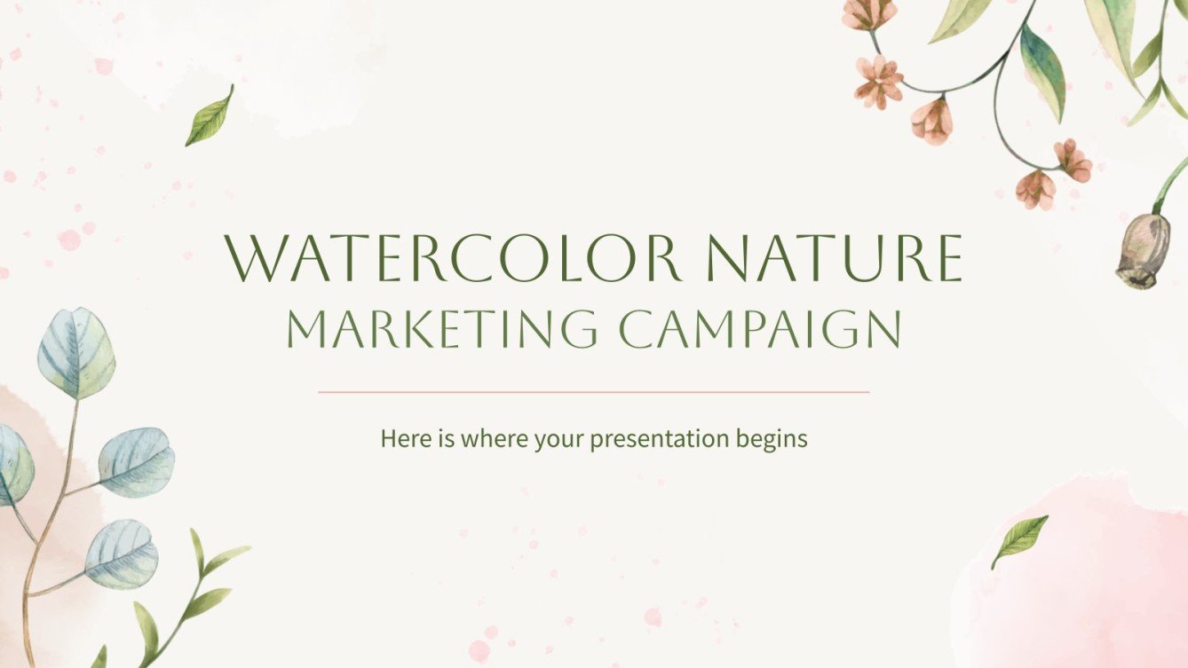 Watercolor Nature Marketing Campaign | Google Slides & PPT