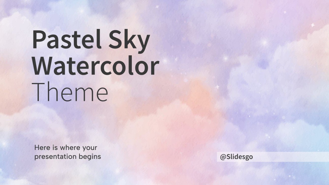 Pastel Sky Watercolor Theme | Google Slides & PPT
