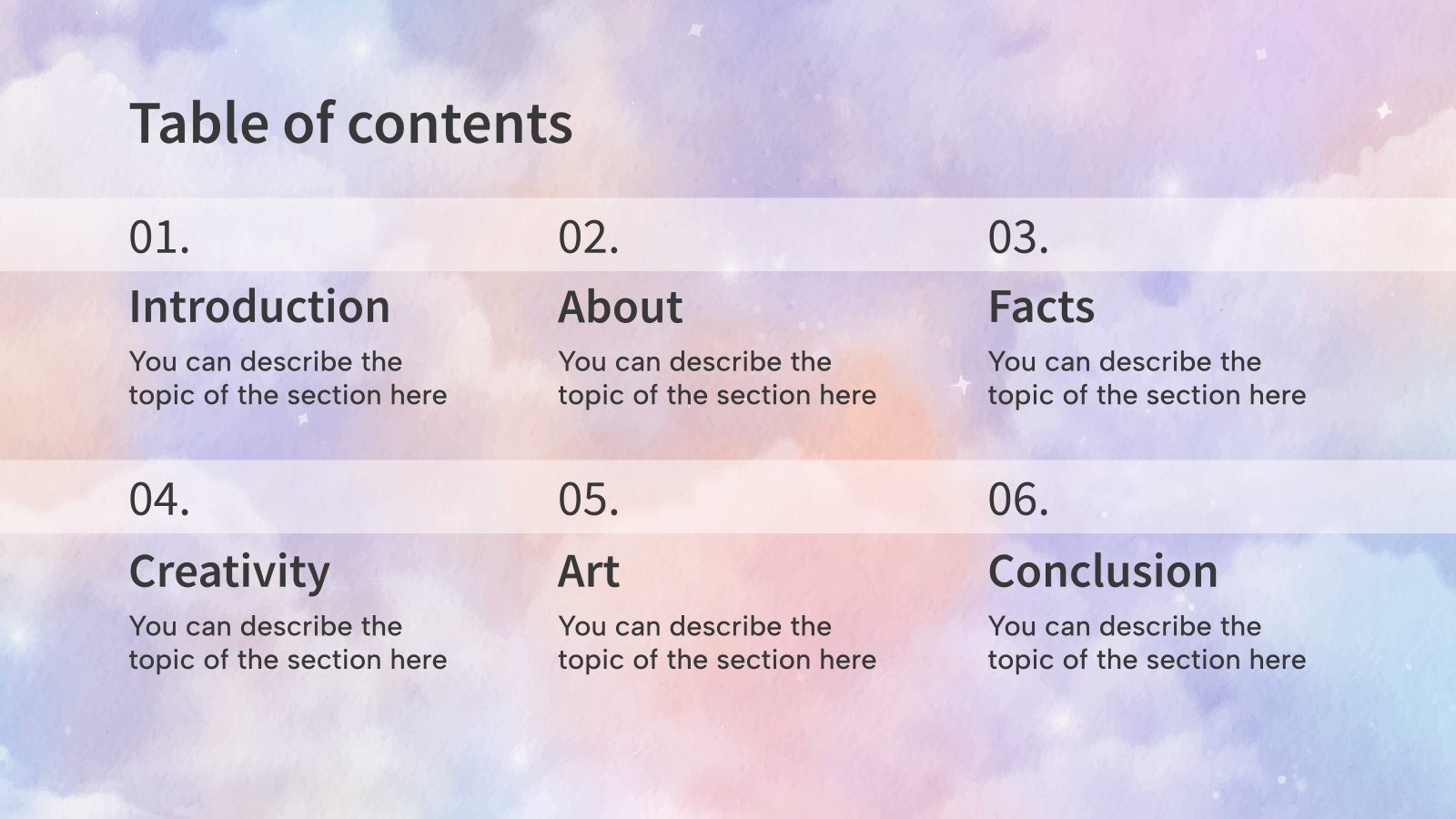 Pastel Sky Watercolor Theme | Google Slides & PPT