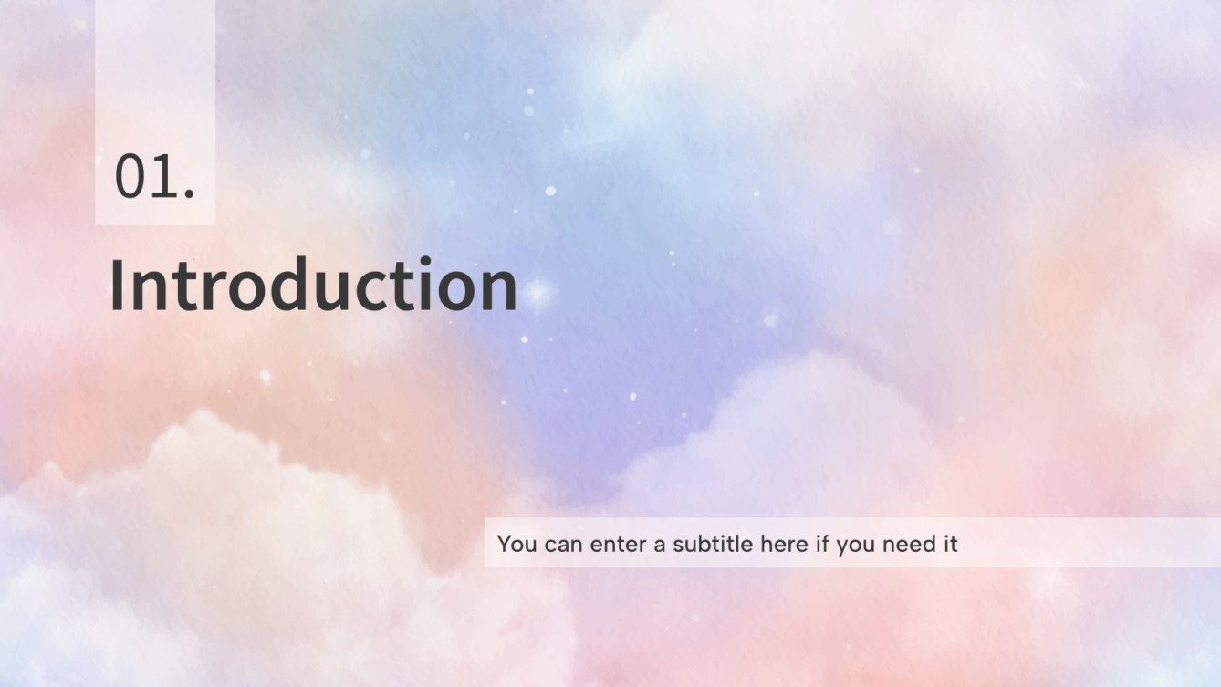 Pastel Sky Watercolor Theme | Google Slides & PPT