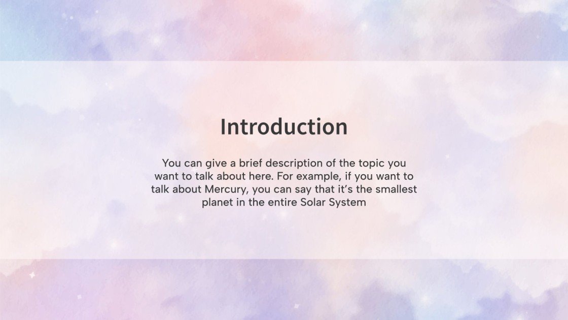 Pastel Sky Watercolor Theme | Google Slides & PPT