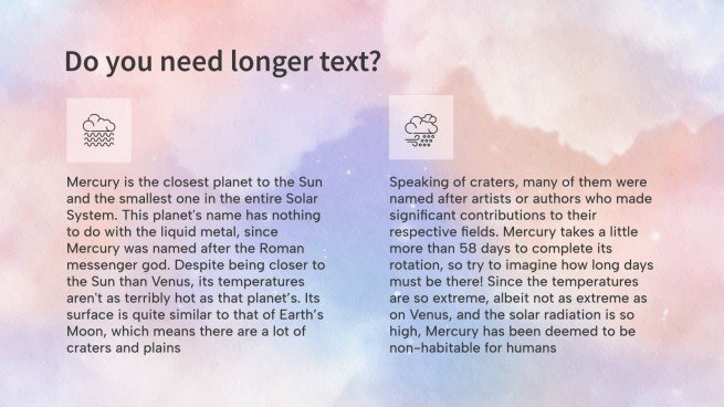 Pastel Sky Watercolor Theme | Google Slides & PPT