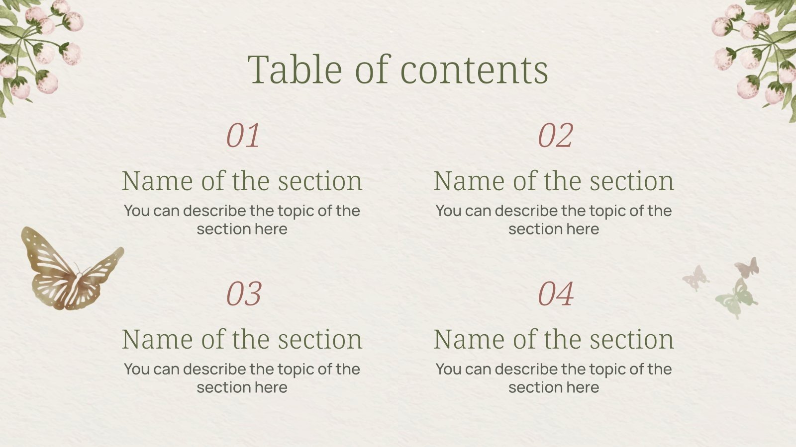 Watercolor Butterflies Minitheme | Google Slides & PPT