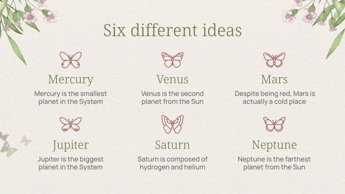 Watercolor Butterflies Minitheme | Google Slides & PPT