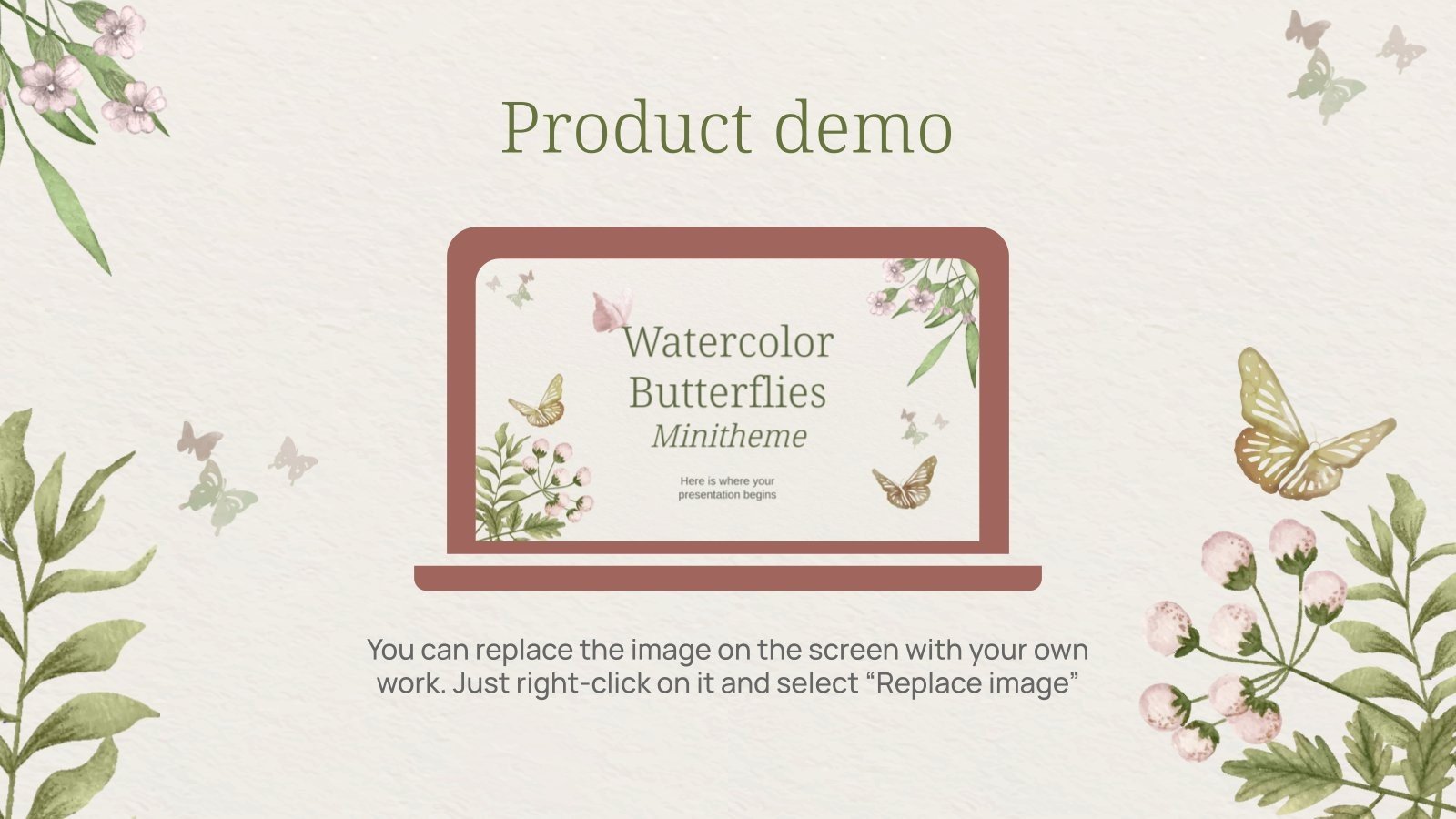 Watercolor Butterflies Minitheme | Google Slides & PPT
