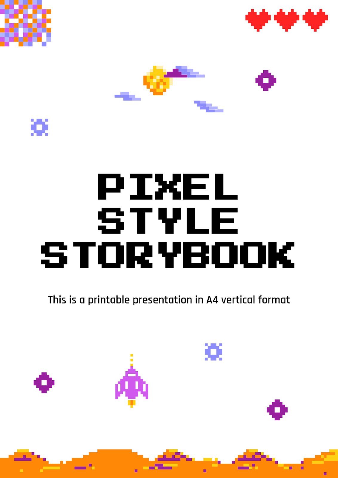 Conte style pixel art | Google Slides et PowerPoint
