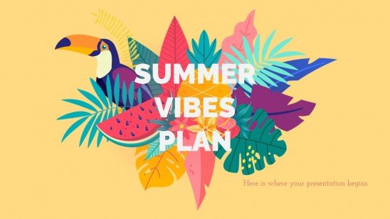 Summer Vibes Marketing Plan Google Slides and PowerPoint Template