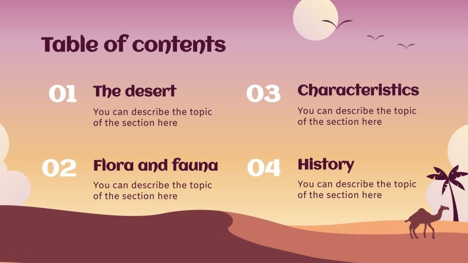 Sahara Desert Landscapes | Google Slides & PowerPoint