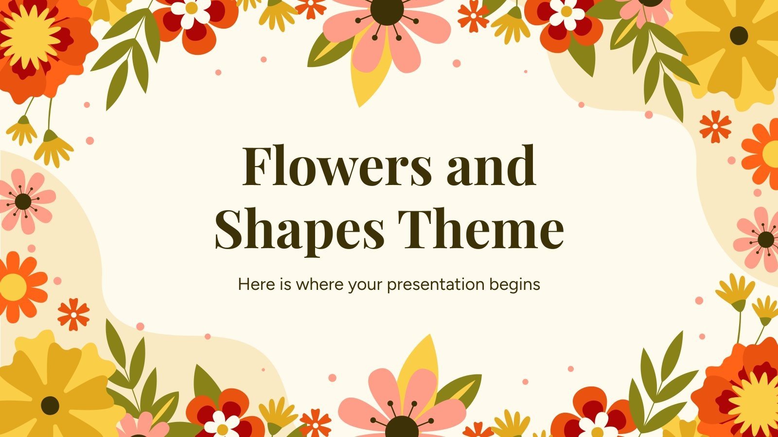 Flowers and Shapes Theme | Google Slides & PowerPoint